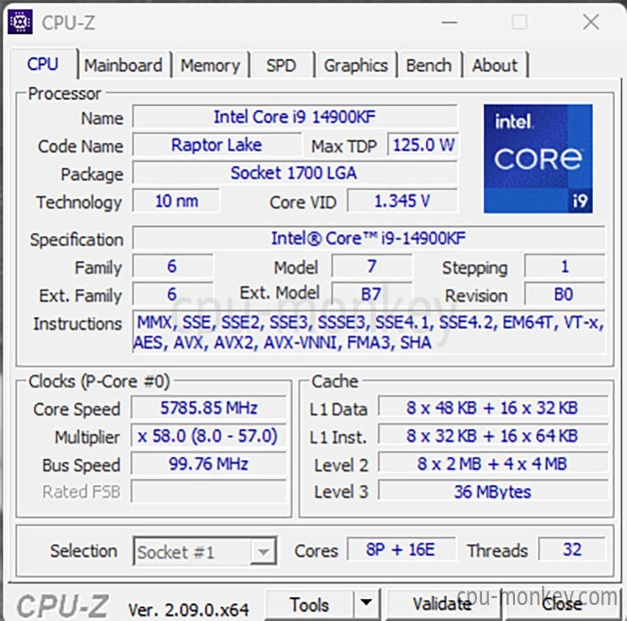 Intel Core i9-14900K Benchmark, test et spécifications Intel Core i9-14900K Benchmark, test et spécifications